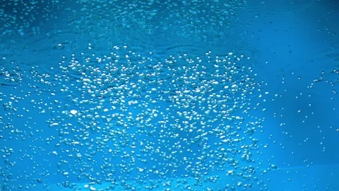 Underwater view of stream of air bubbles... | Stock Video | Pond5