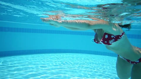 Girl Swimming Underwater Stock Video Footage | Royalty Free Girl Swimming Underwater Videos ...