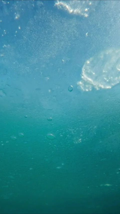 Underwater view on thin ice with air bub... | Stock Video | Pond5