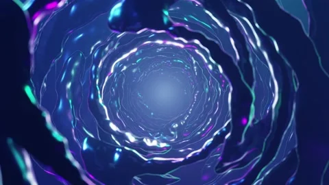 Undulating Liquid Metal Wormhole Loop | Stock Video | Pond5