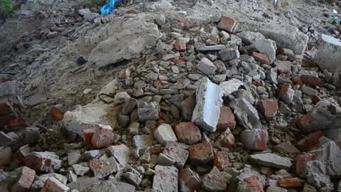 Unfinished plant. Construction garbage a... | Stock Video | Pond5