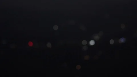 unfocused night visual of city form hill... | Stock Video | Pond5