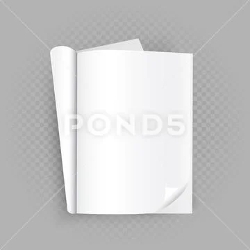 Unfolded open book on gray background Illustration #111753280