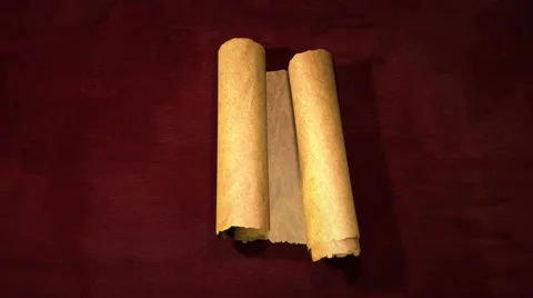 Unfolding Old Paper Scroll 3D 4K With Al... | Stock Video | Pond5