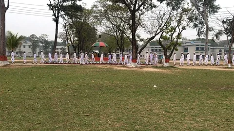 Unidentified students in the Dhaka Resid... | Stock Video | Pond5