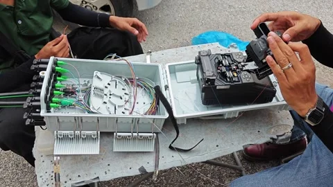 Unifi USW Flex utility Box installation | Stock Video | Pond5