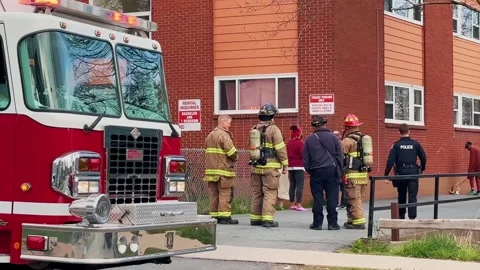 Uniformed Fire Brigades Arrive on Rescue... | Stock Video | Pond5