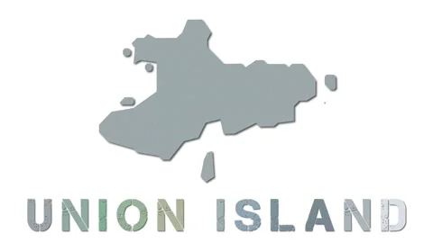 Union Island map with paper regions. Ani... | Stock Video | Pond5