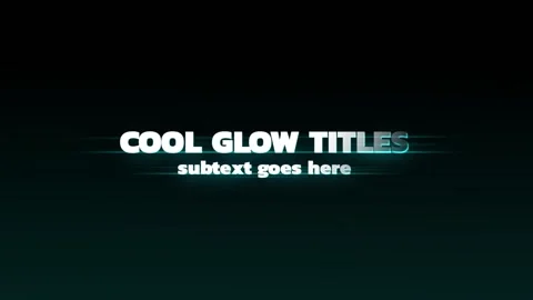 Unique Cool Glow Titles ~ After Effects Project #231998738