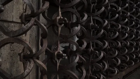 Unique heavy tall metal art piece create... | Stock Video | Pond5