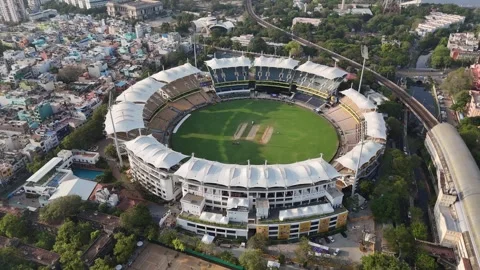 A unique perspective of the Chepauk Stad... | Stock Video | Pond5