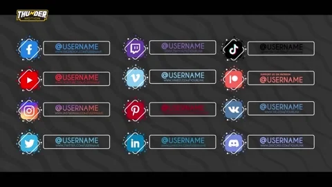 Unique Social Media Lower Thirds Pack ~ After Effects #220025901