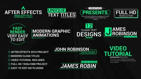 After Effects Template: Unique Text Titles #137881801