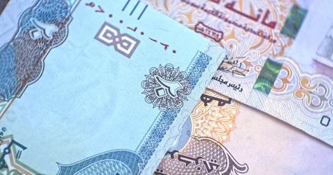United Arab Emirates 20 dirham banknote,... | Stock Video | Pond5