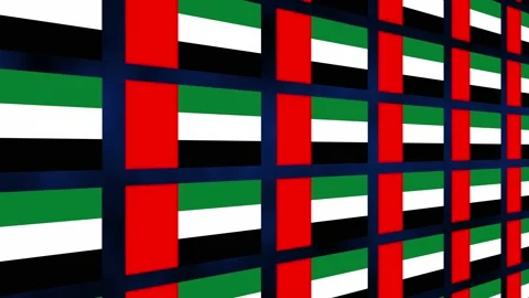 United Arab Emirates UAE Flag Animated B... | Stock Video | Pond5