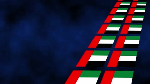 United Arab Emirates UAE Flag Animated B... | Stock Video | Pond5