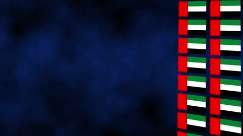 United Arab Emirates UAE Flag Animated B... | Stock Video | Pond5