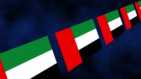 United Arab Emirates UAE Flag Animated B... | Stock Video | Pond5