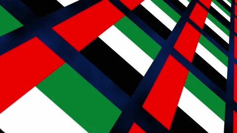 United Arab Emirates UAE Flag Animated B... | Stock Video | Pond5