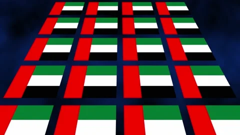 Emirates Arab United Flag Animation Stock Video Footage | Royalty Free ...