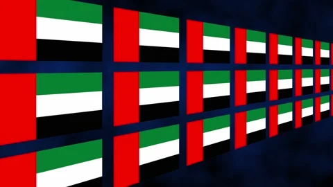 United Arab Emirates UAE Flag Animated B... | Stock Video | Pond5