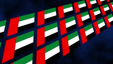 United Arab Emirates UAE Flag Animated B... | Stock Video | Pond5