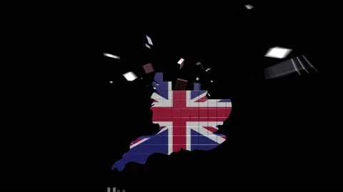 United Kingdom Map Showing Up Intro By R... | Stock Video | Pond5
