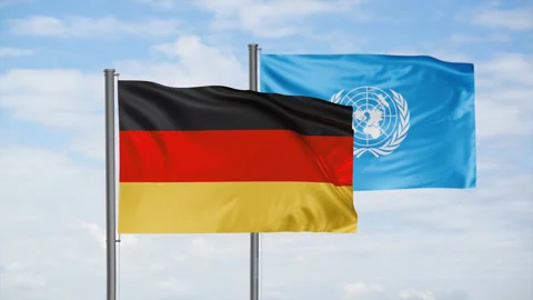 United Nations and Germany flag | Stock Video | Pond5