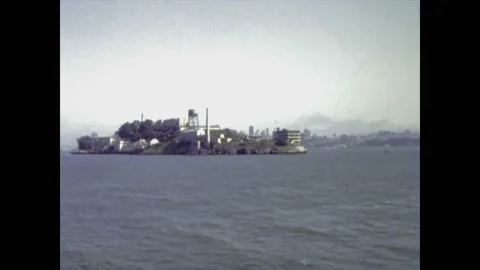 United States 1982, Alcatraz island with... | Stock Video | Pond5