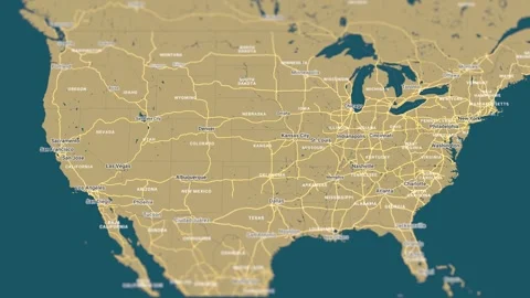 United States Of America Zoom Map | Stock Video | Pond5