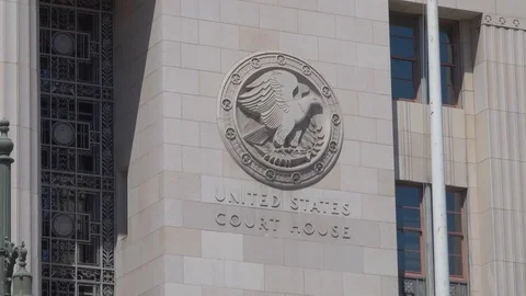 United States Court House Building Seal ... | Stock Video | Pond5