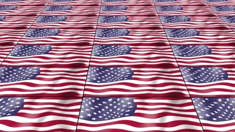 United States Flag wave 3d rotating view... | Stock Video | Pond5