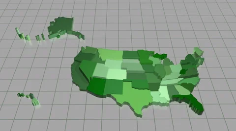United States Map Animation | Stock Video | Pond5