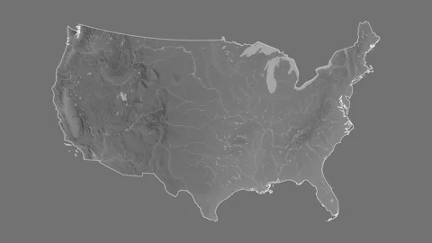 United States map - cartoon. Border. Gra... | Stock Video | Pond5