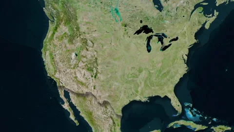United States map - drive. Shadow. Satel... | Stock Video | Pond5