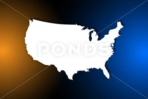 United States map on network connection, blue USA map, vector: Graphic ...