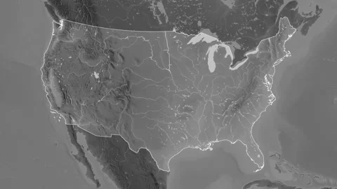 United States map - solid. Regions. Gray... | Stock Video | Pond5