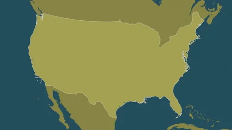 United States map - zoom. Regions. Patte... | Stock Video | Pond5