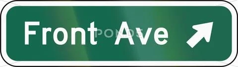 United States MUTCD guide road sign - Destination sign Illustration ...