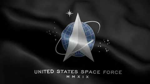 United States Space Force Flag Loop Back... | Stock Video | Pond5