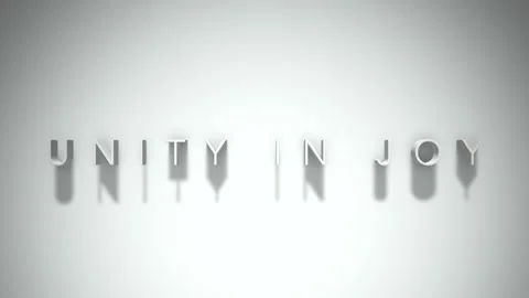 unity in joy 3D title animation white te... | Stock Video | Pond5