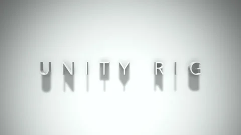 unity rig 3D title animation with shadow... | Stock Video | Pond5