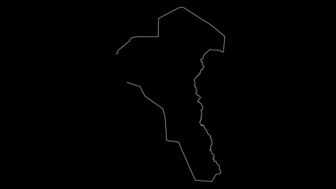 Unity state map of South Sudan outline a... | Stock Video | Pond5