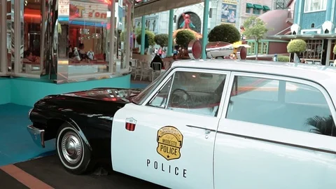 Universal Studios Police Car General Vid... | Stock Video | Pond5