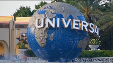 Universal Studios world sphere at Citywa... | Stock Video | Pond5
