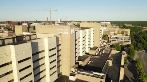 University of Michigan Hospital logo and... | Stock Video | Pond5
