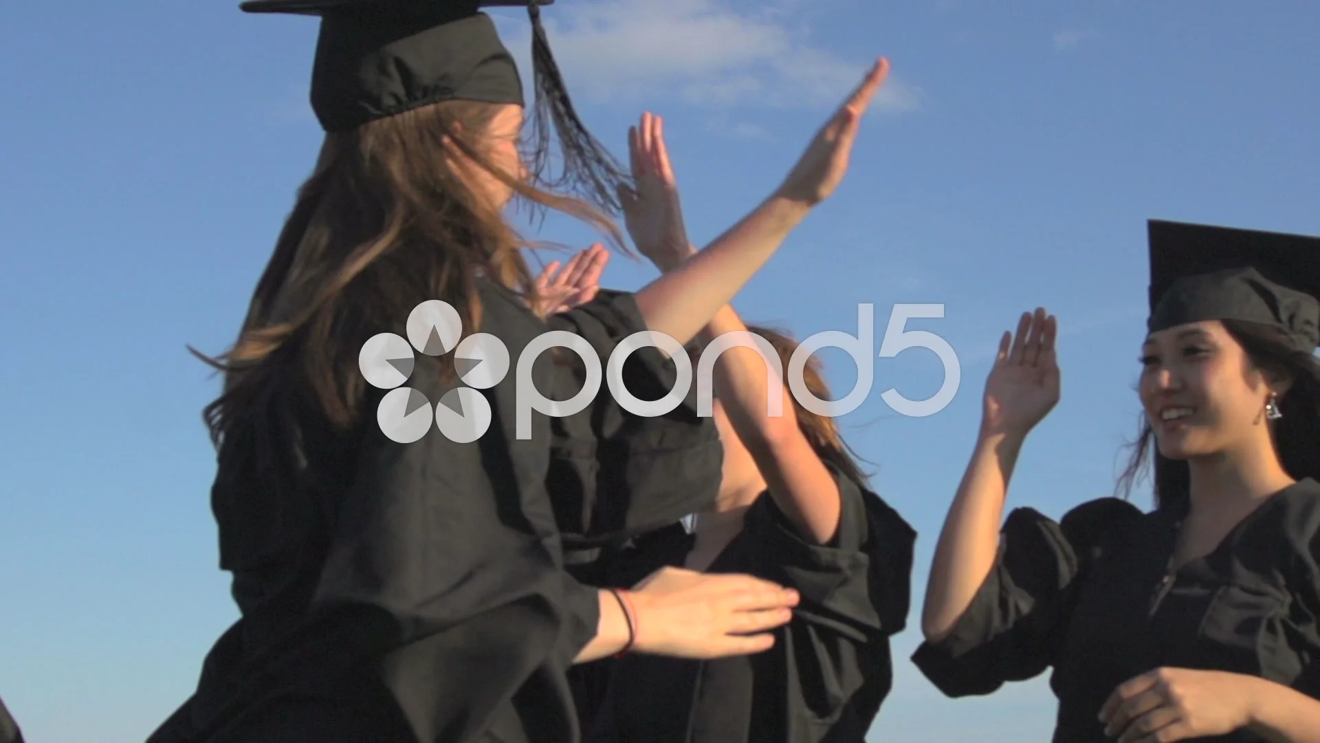 College Graduation Throwing Hats Hd