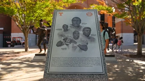 University of Tennessee Four Statues Out... | Stock Video | Pond5