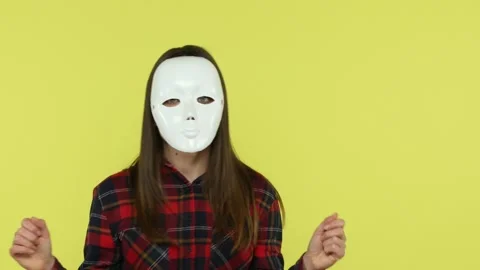 Unknown faceless woman dancing covering ... | Stock Video | Pond5