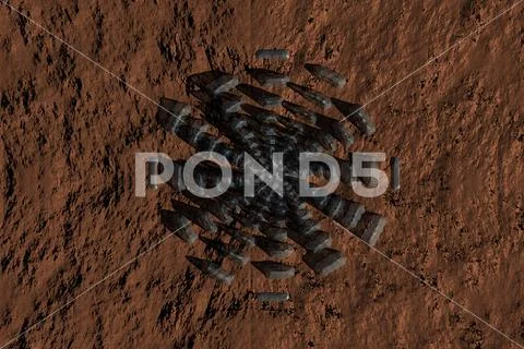 Unknown figure on the desert ground top view 3d rendering ~ Clip Art ...